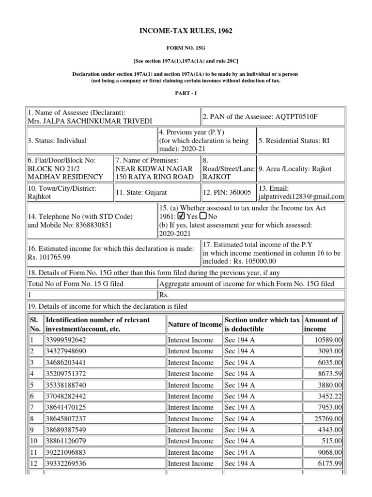 Income-Tax Rules, 1962 | Download Free PDF | Income Tax | Payments
