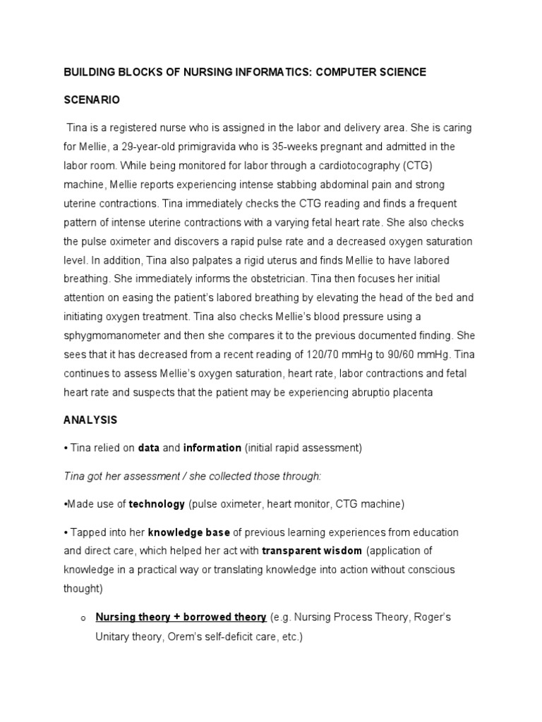 110 Building Blocks of Nursing Informatics Concep 1a | PDF | Bios ...