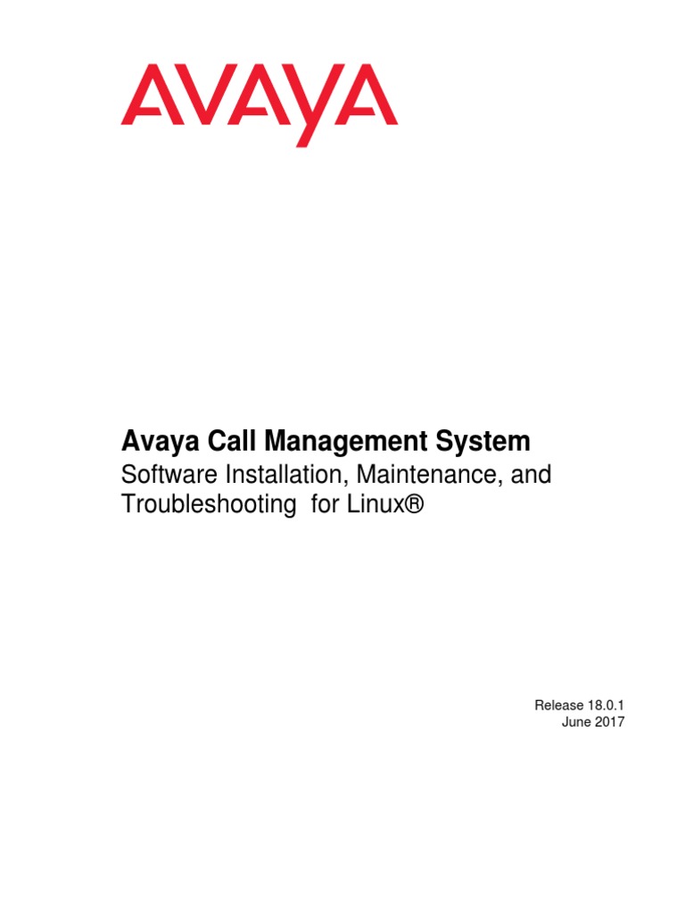 Avaya Call Management System Software Installation, Maintenance, and ...
