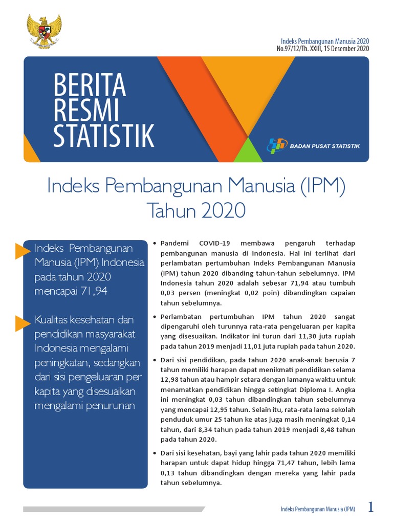 Data Ipm 2020 | PDF | Bisnis
