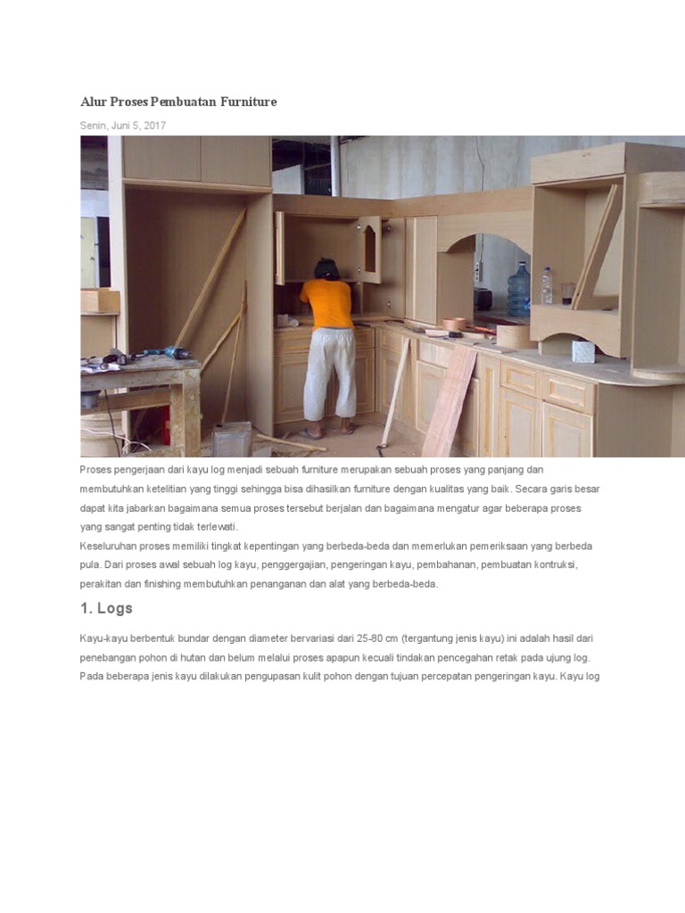 Alur Proses Pembuatan Furniture | PDF