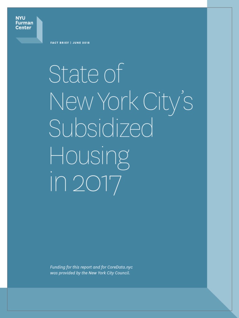 State of New York City's Subsidized Housing in 2017 | PDF | Section 8 ...