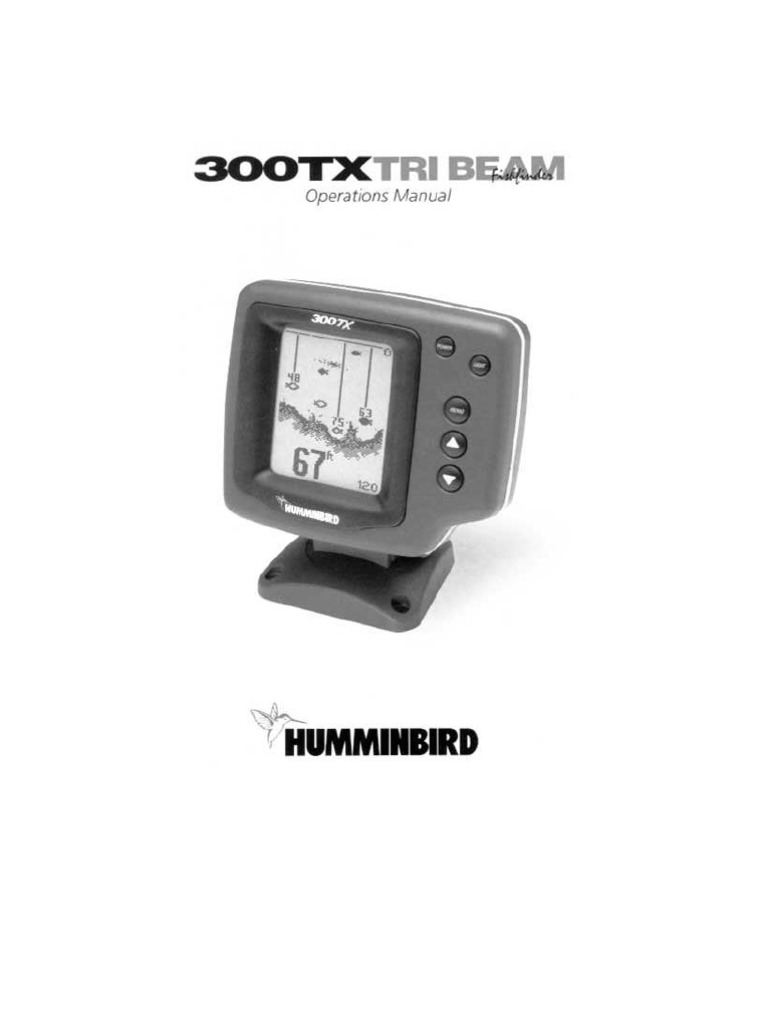 Hummingbird 300TX Manual | PDF | Sonar | Menu (Computing)