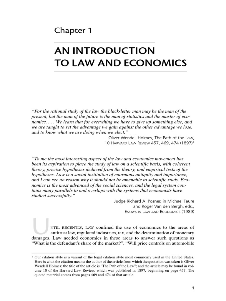 Introduction Law and Economics | PDF | Redistribution Of Income And ...