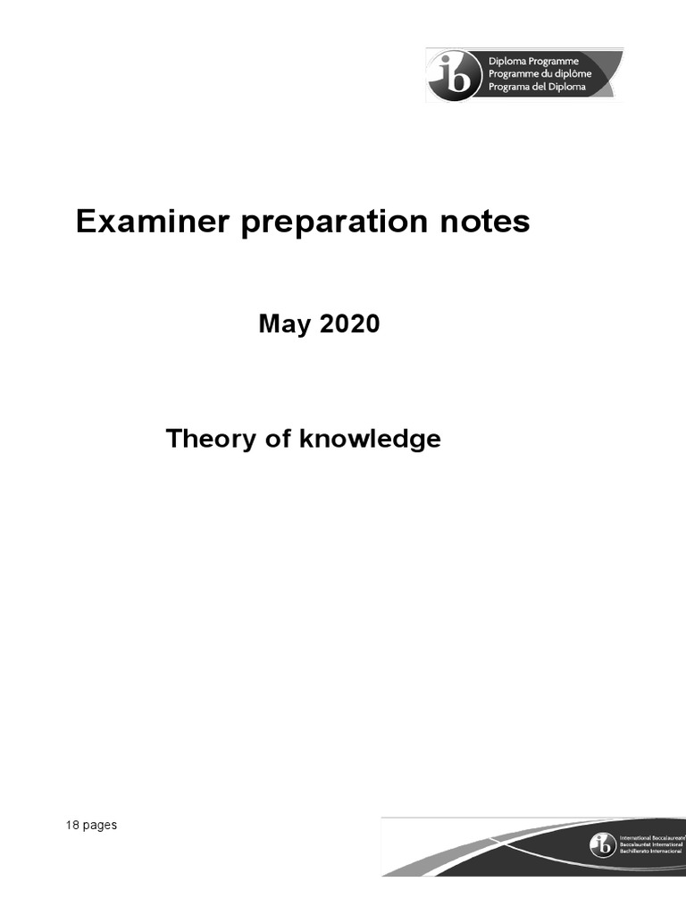 Examiner Preparation Notes: 18 Pages | PDF | Theory | Knowledge