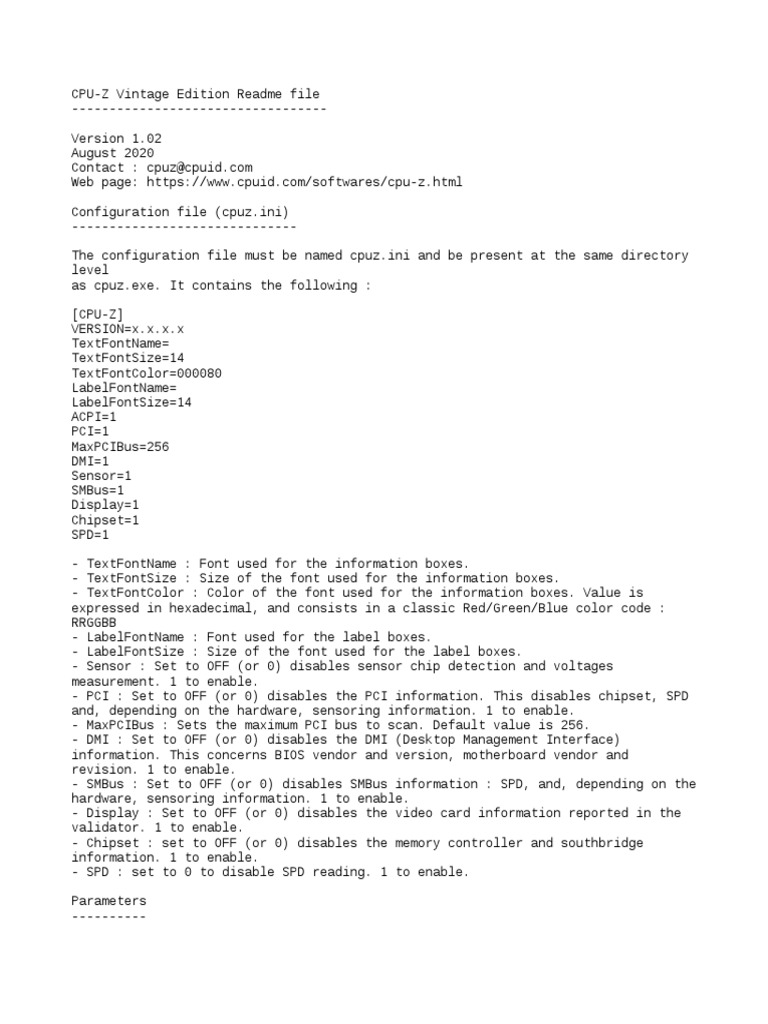 Cpuz w9x Readme | PDF | Computer Architecture | Computer Hardware