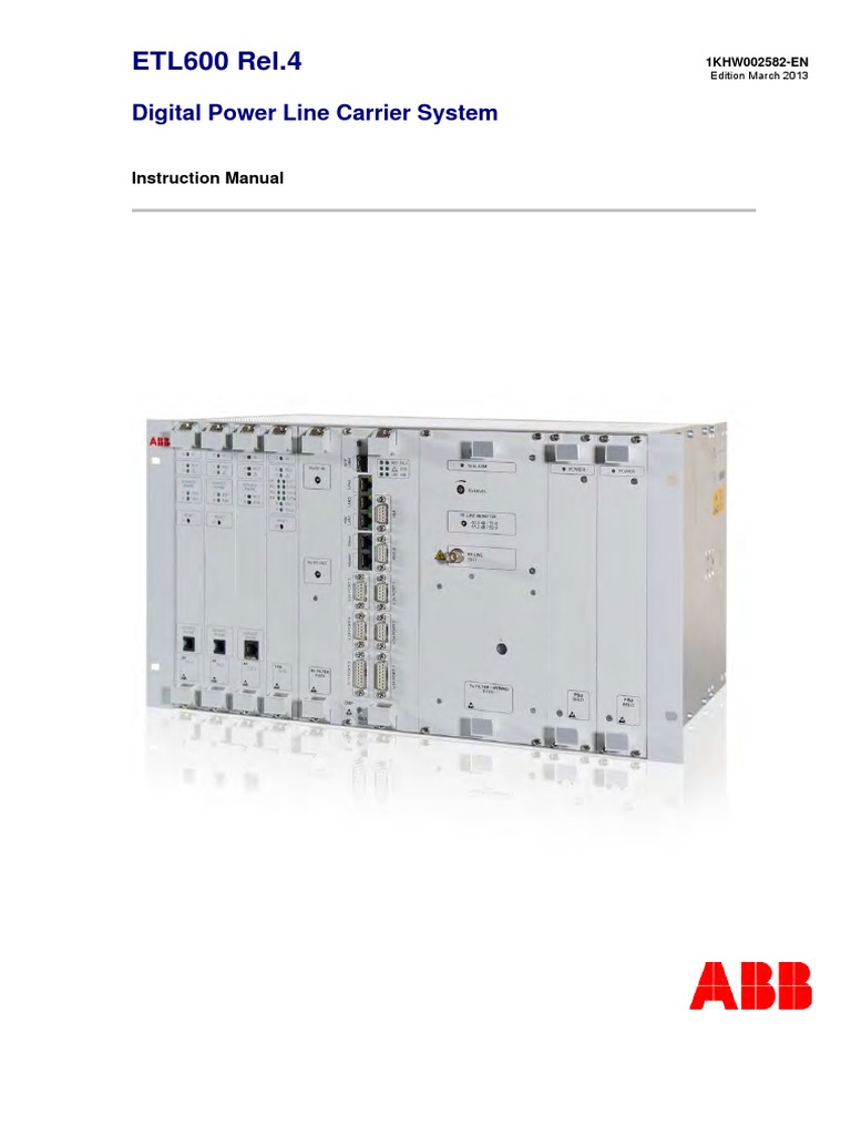 1KHW002582-En Instruction Manual ETL600 Rel.4 (March 2013, Annex ...