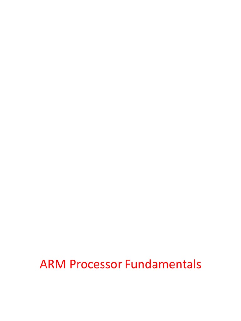 Arm Fundamentals | PDF | Arm Architecture | Computer Hardware