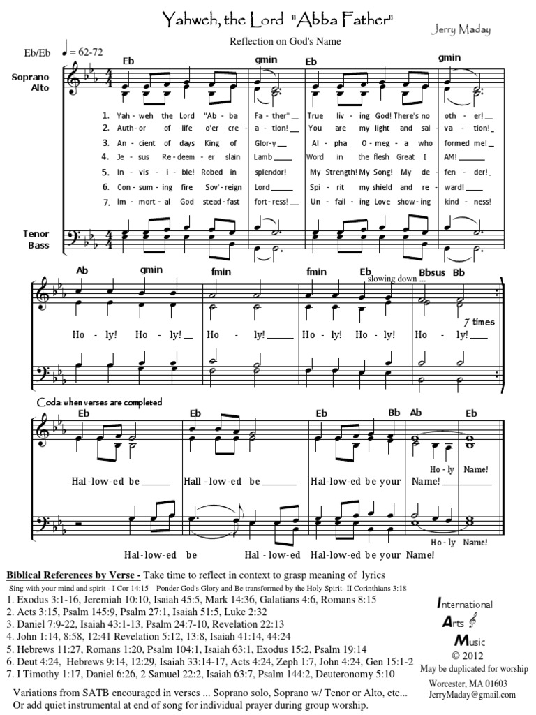 Yahweh The Lord Abba Father | PDF | Book Of Isaiah | Bible Content