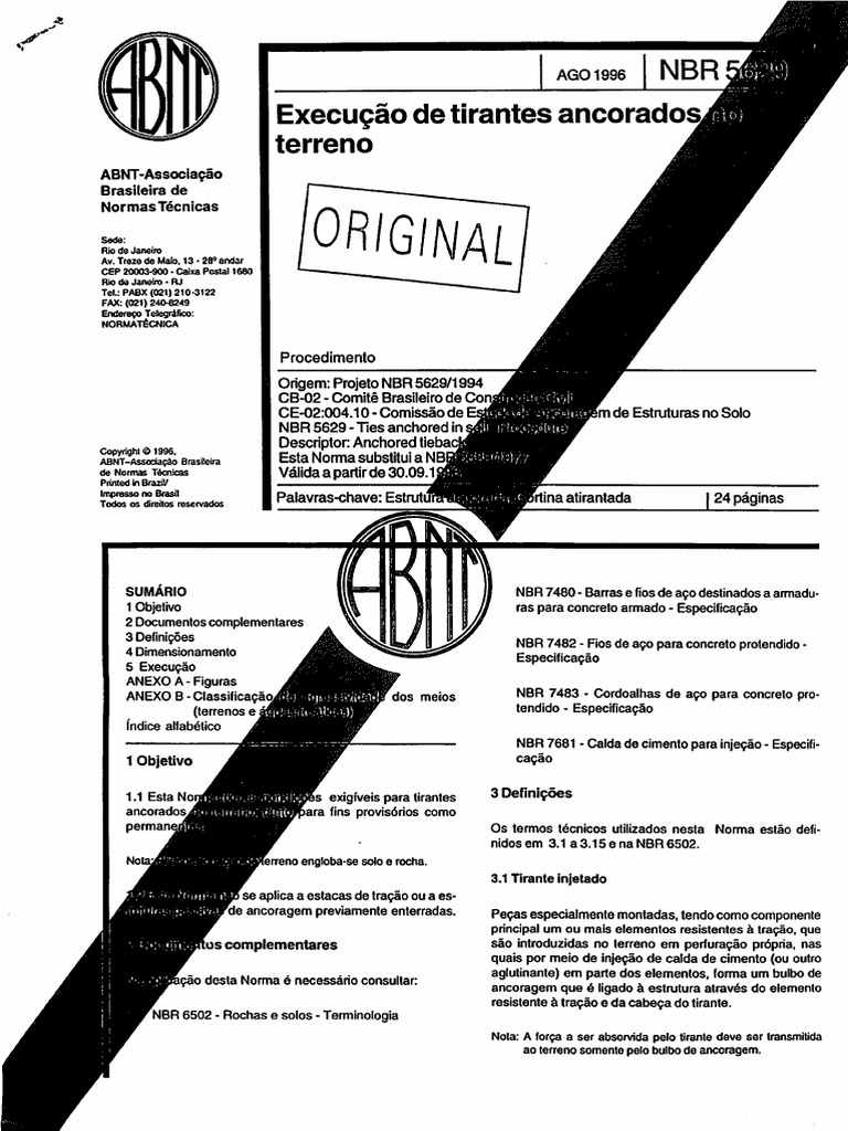 NBR 5629 - Ago - 1996 | PDF