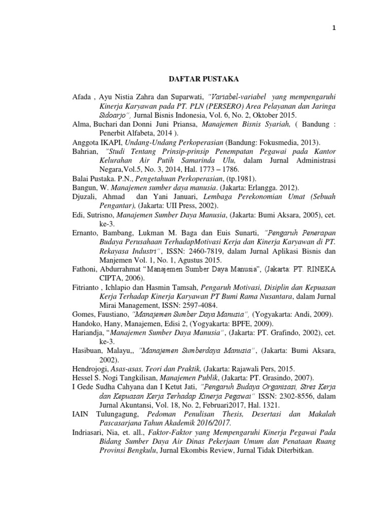 Format Daftar Pustaka Buku Ilmiah | PDF