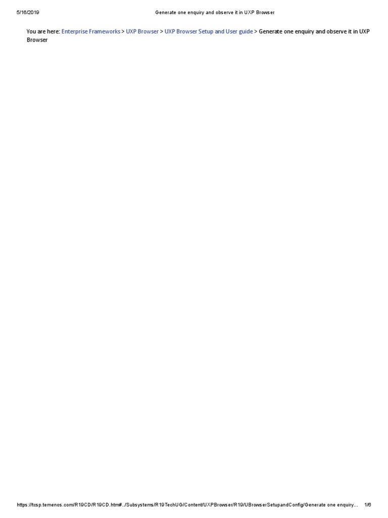 Generate One Enquiry and Observe It in UXP Browser | PDF | Information ...