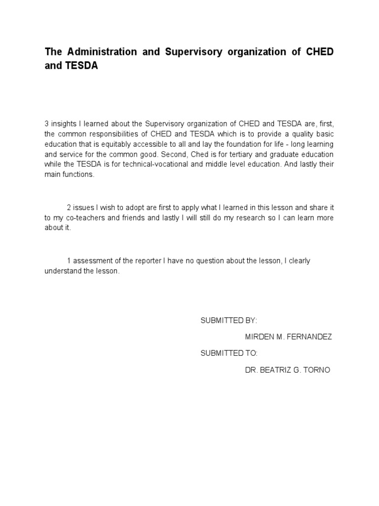 3-2-1 (CHED and TESDA) | PDF