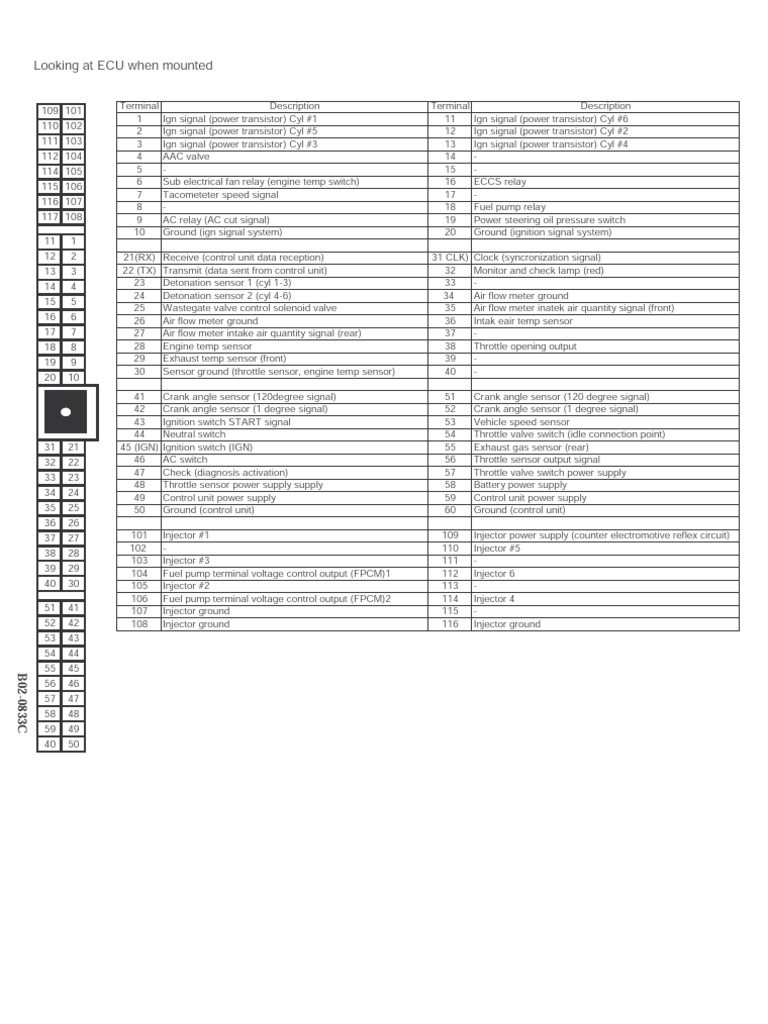R32 ECU Pinout | PDF | Throttle | Fuel Injection
