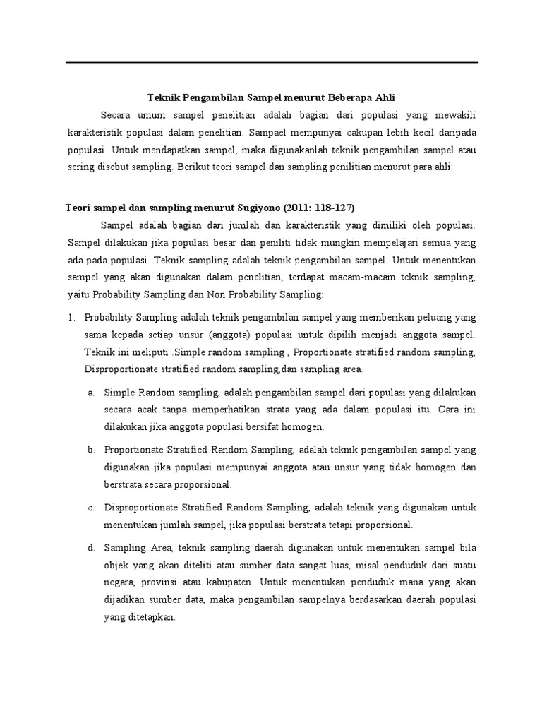 Teknik Sampling dalam Penelitian | PDF | Sains & Matematika