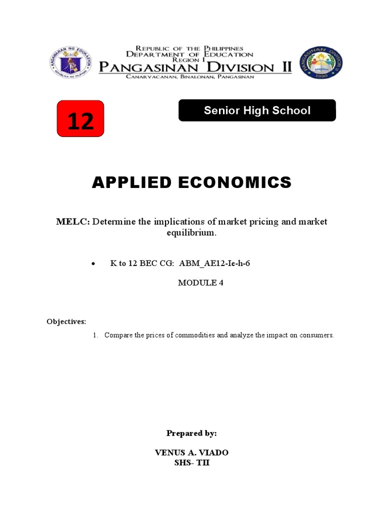 Applied Economics Module 4 | PDF | Price Elasticity Of Demand | Demand