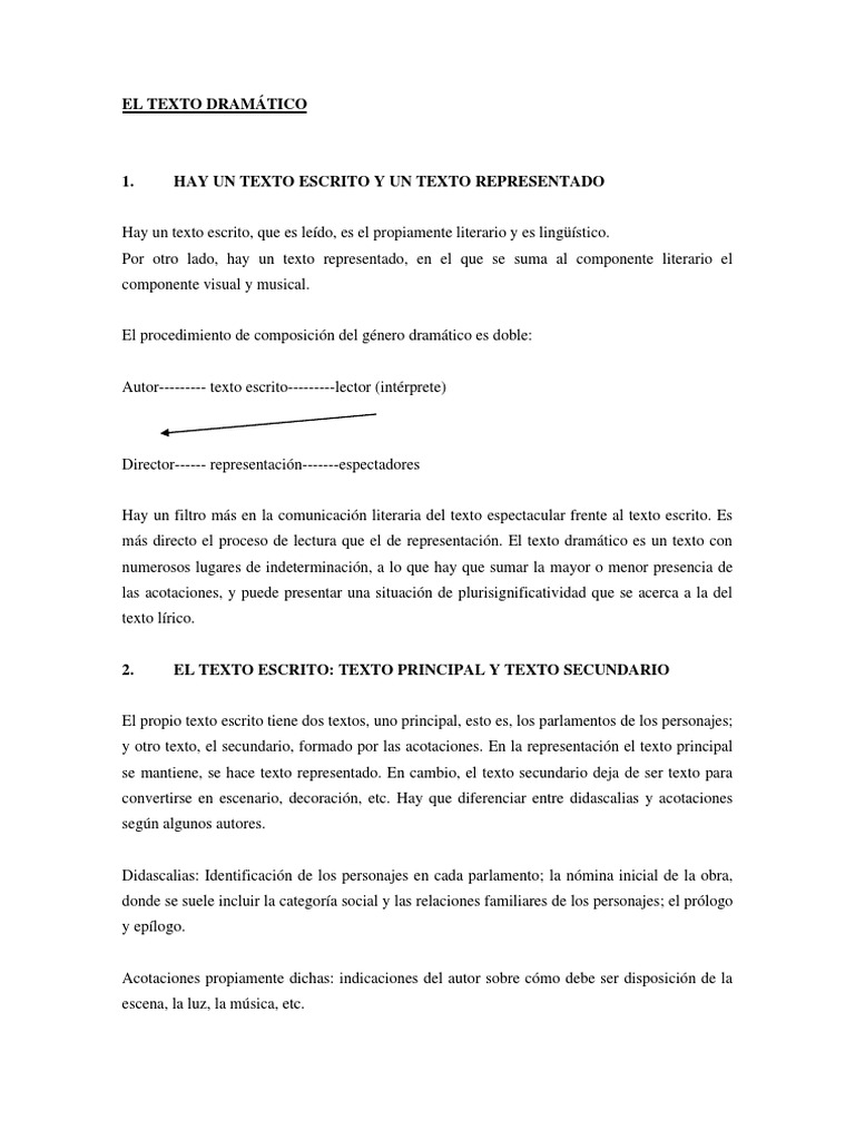 Esquema Género Dramático | PDF | Teatro | Narrativa