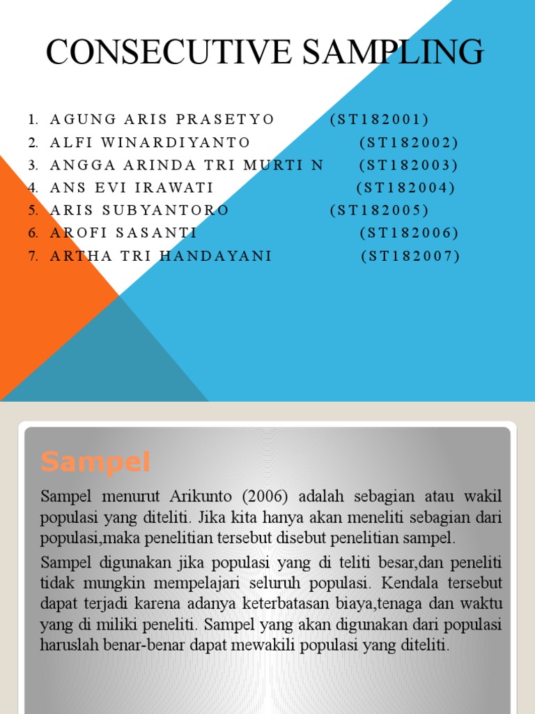 Consecutive Sampling | PDF