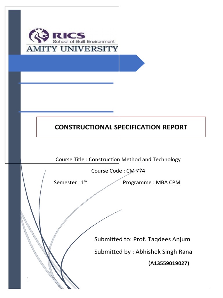 Construction Method and Technology Course Report: A Comprehensive Guide ...