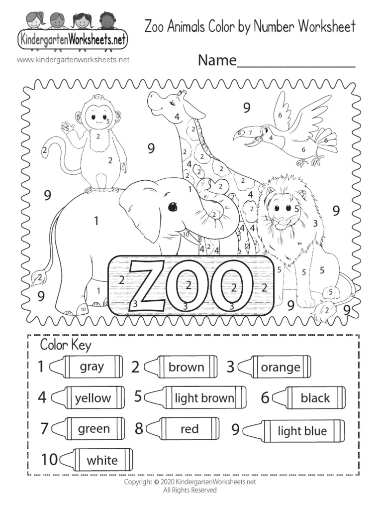 Zoo Coloring Worksheet | PDF | Qualia | Color