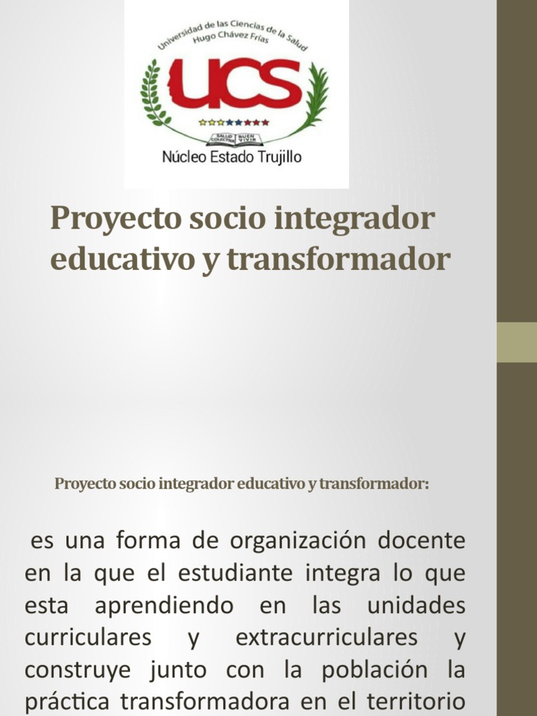 Proyecto Socio Integrador Educativo y Transformador | PDF | Evaluación ...