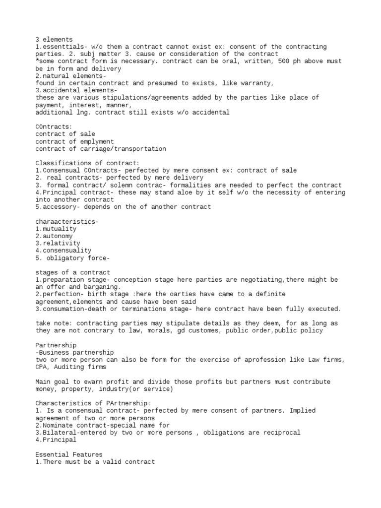 Prelims Notees Legal Aspect | PDF | Partnership | Liquidation