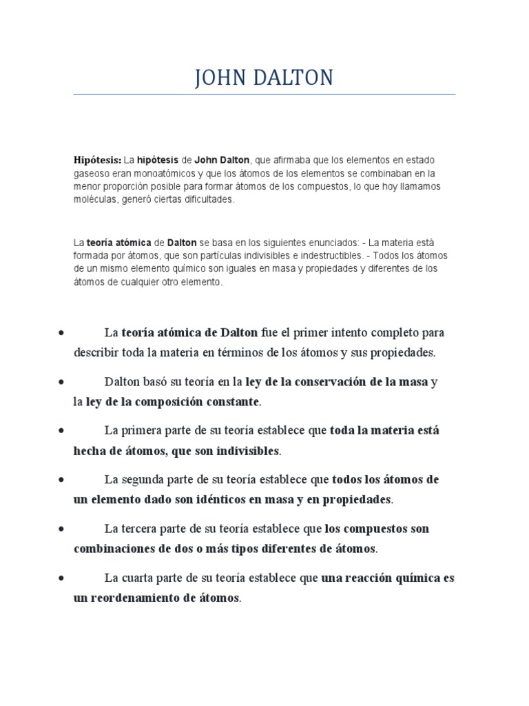 John Dalton | PDF | Átomos | Importar