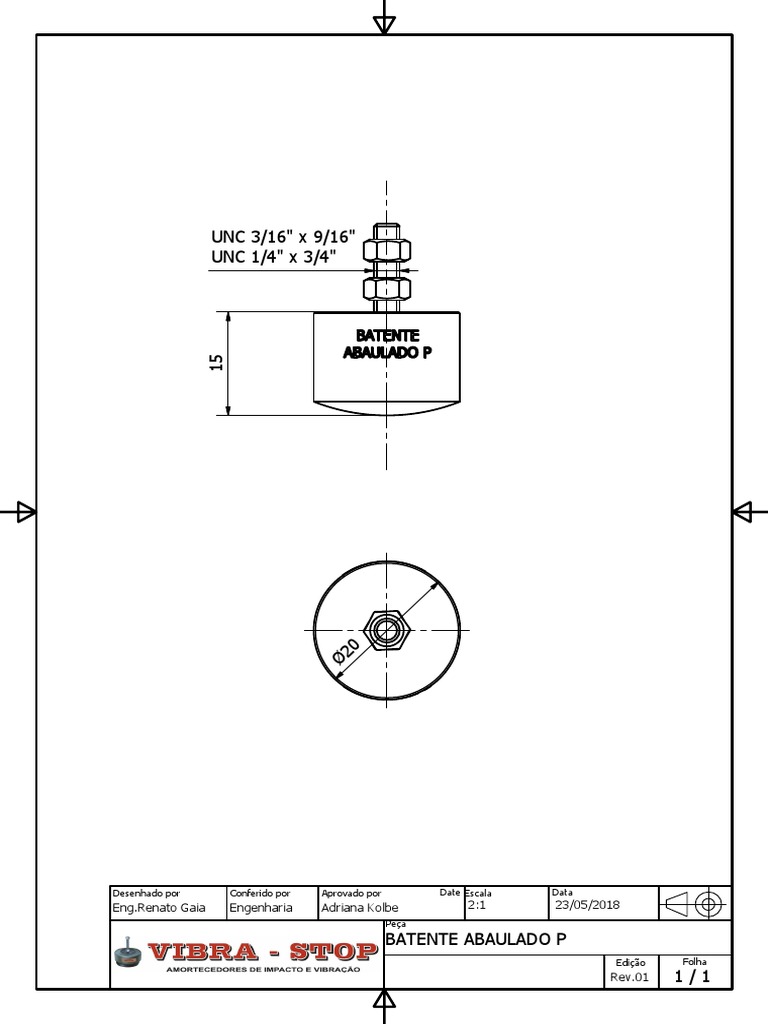 Ficha Técnica Vibrastop Coxim Abaulado - P | PDF