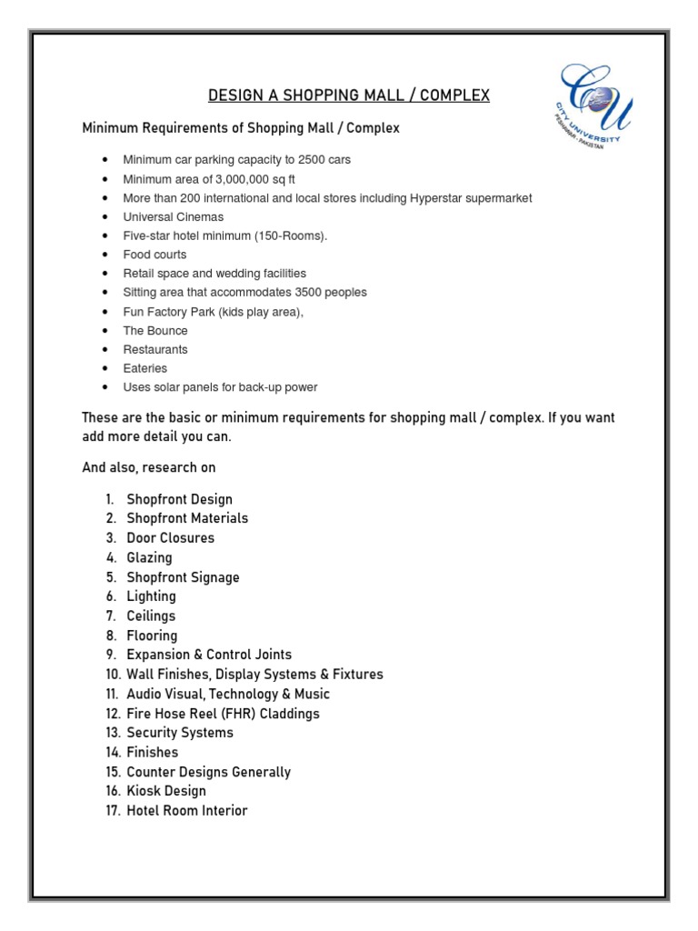 Design A Shopping Mall | PDF