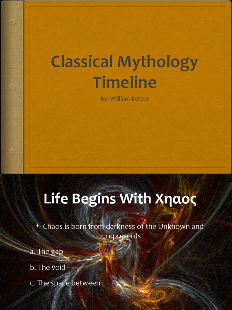 Classical Mythology Timeline: By: William Letzer | PDF | Greek Deities ...