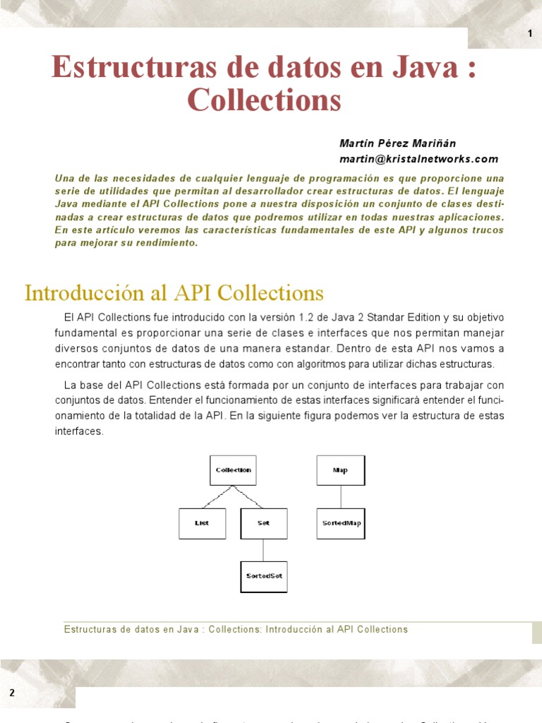 Estructuras de Datos en Java - Collections | PDF | Java (lenguaje de ...