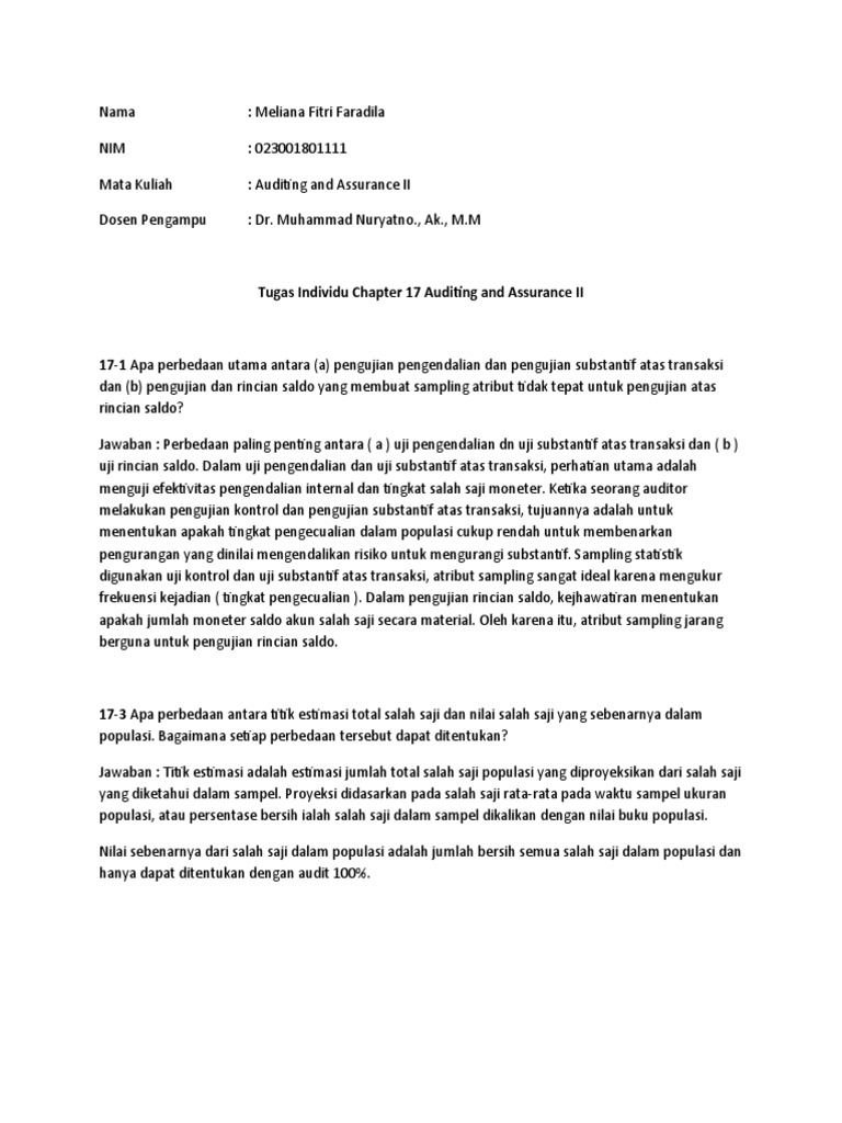 Chapter 17 AUDIT 2 | PDF