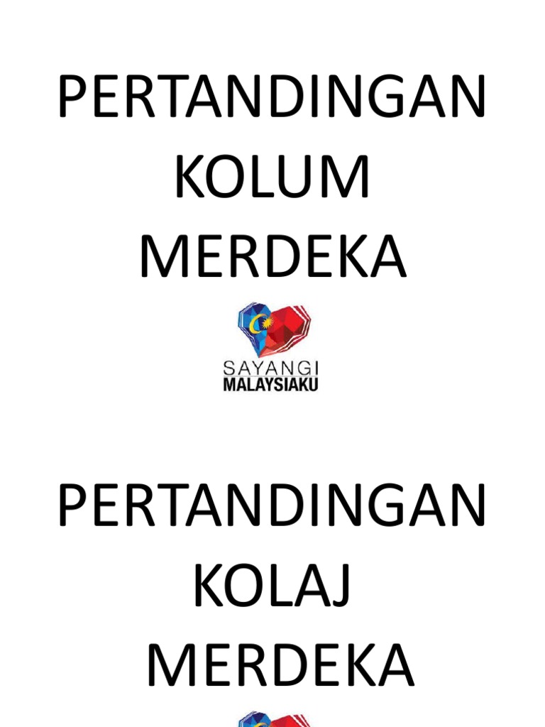 Pertandingan Kolum Merdeka | PDF