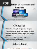 Input and Output Devices Worksheet | PDF