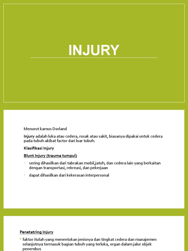 Injury | PDF