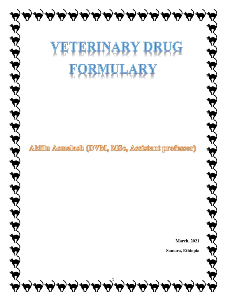 Veterinary Drug Formulary Overview | PDF | Dose (Biochemistry) | Chemistry
