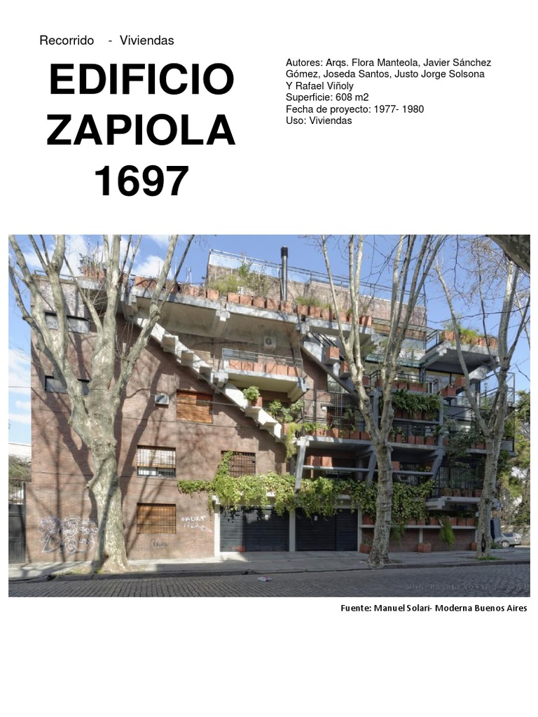Jardines en Altura Edificio Zapiola 1697 | PDF