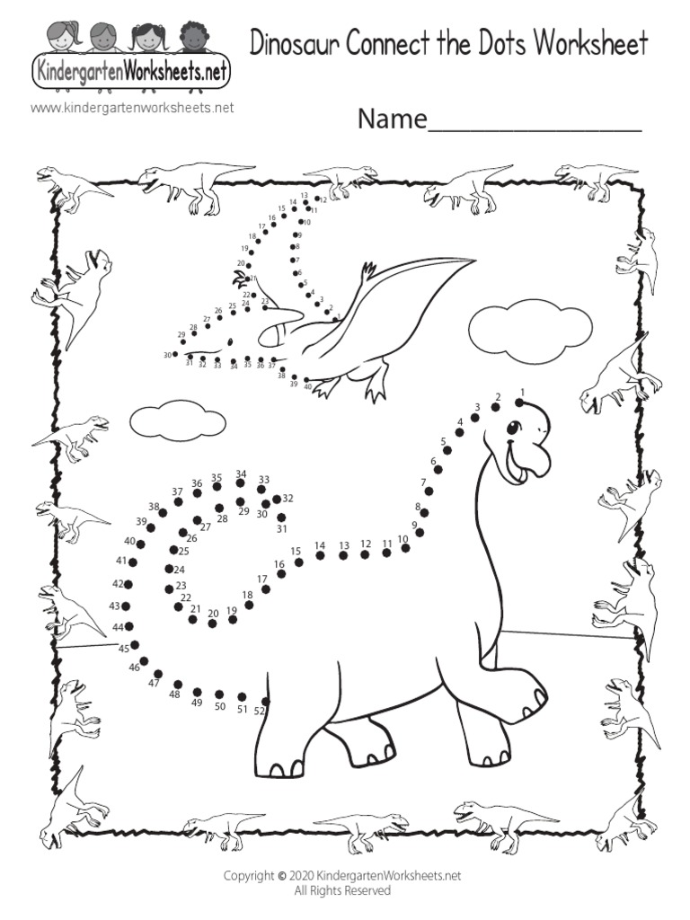 Dinosaur Connect The Dots | PDF