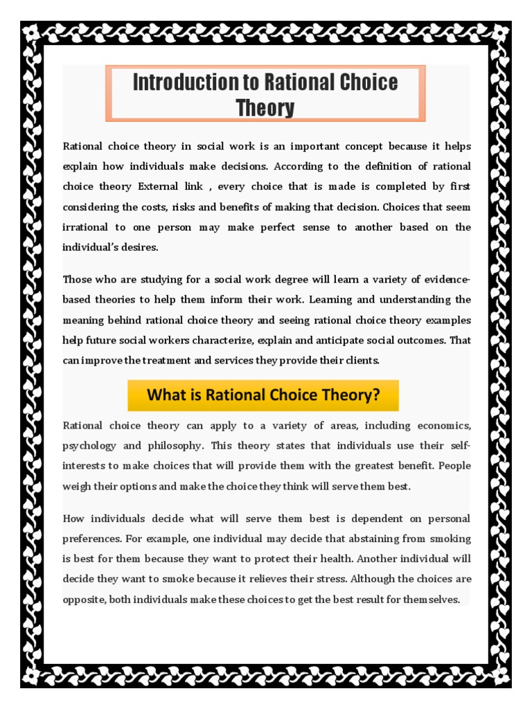 Rational Choice Theory | PDF | Choice | Rationality