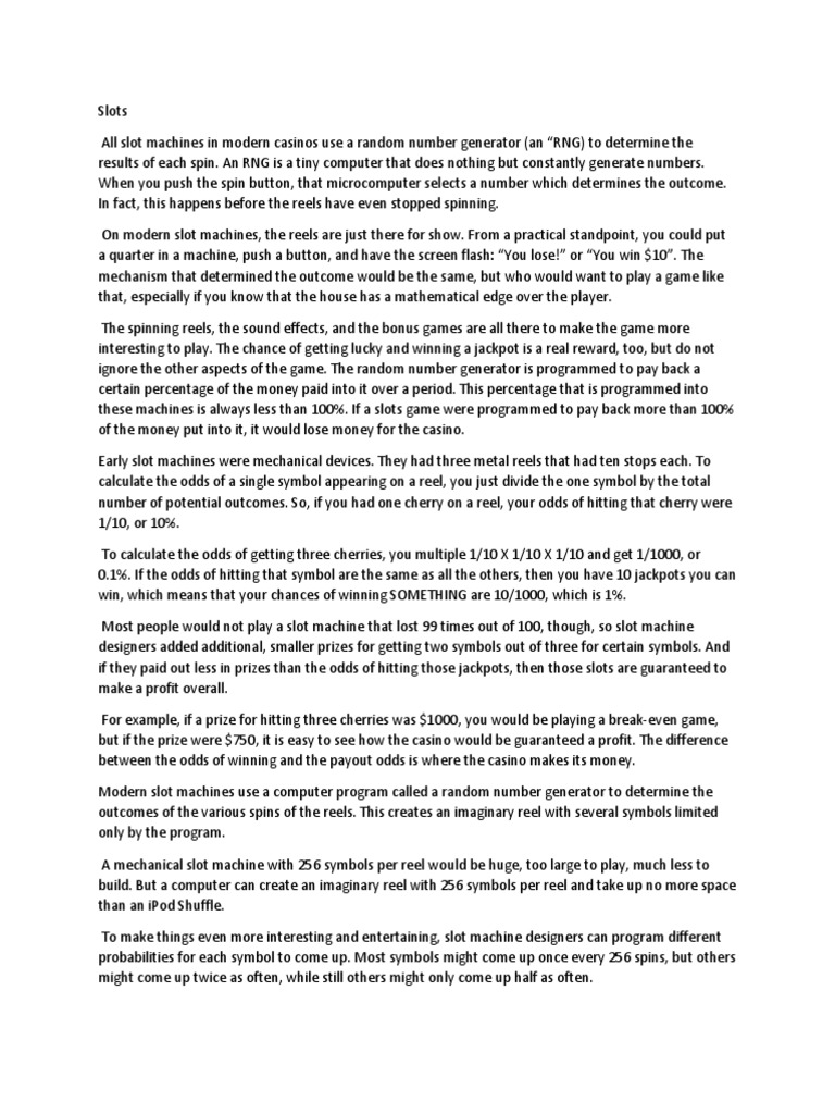 Slot Machines | PDF | Slot Machine | Gambling