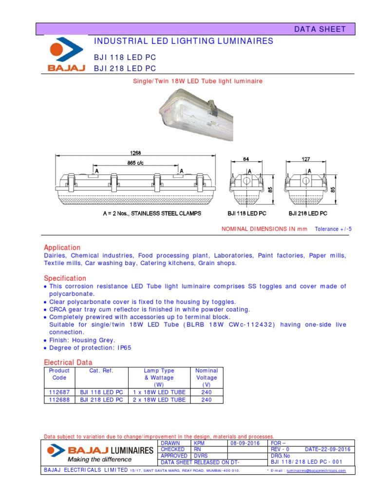 Bji 118-218 Led PC-112687-112688 | PDF