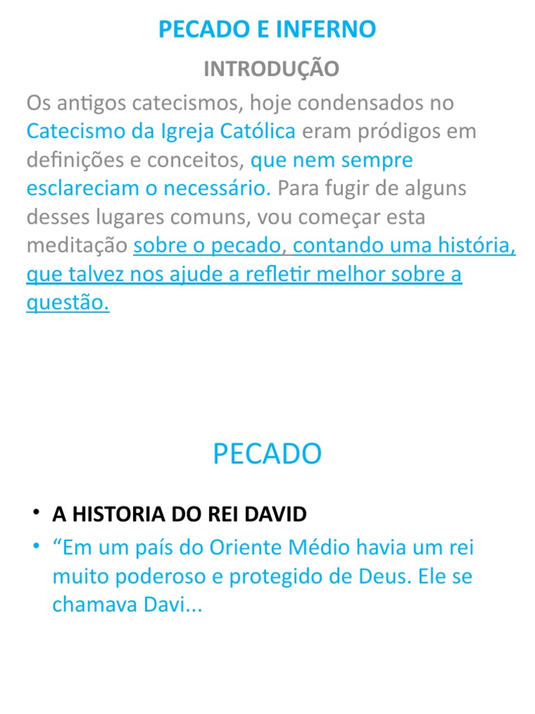 Pecado E Inferno Pdf Pecado Graça No Cristianismo