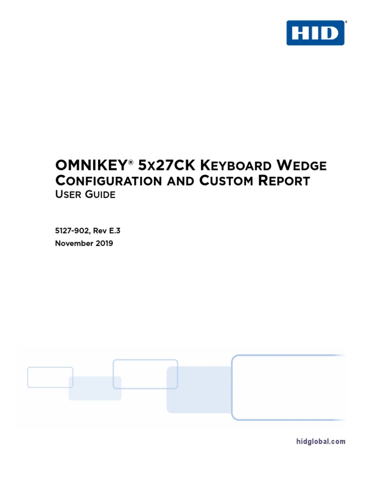 5127 902 E.3 Omnikey 5x27ck Keyboard Wedge User Guide | PDF | World ...