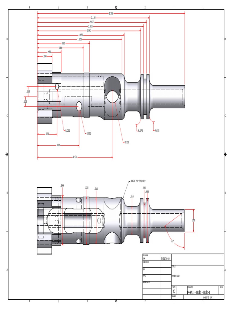 M4A1 Bolt Assembly Diagram | PDF
