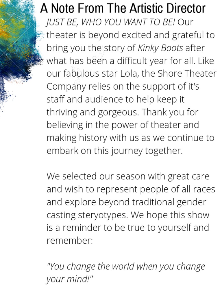 A Note From The Director | PDF