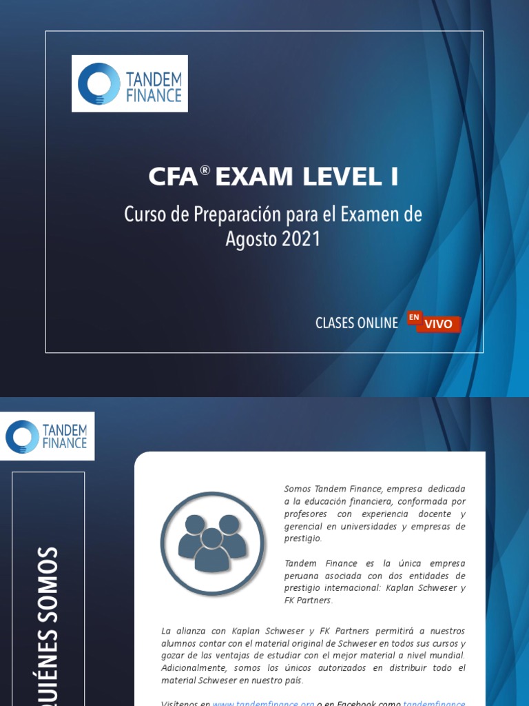 TF Brochure CFA Level I (2021-1) - 1 | PDF | Economista | Bancos