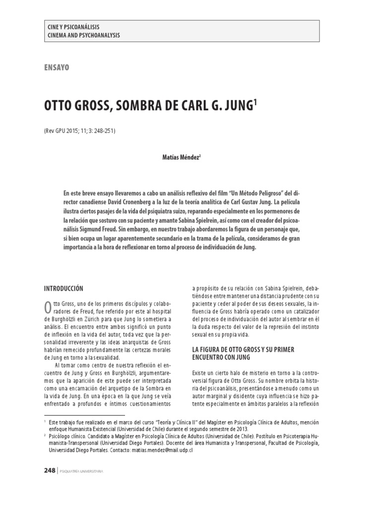 ENS Otto Gross | PDF | Carl Jung | Psicoanálisis