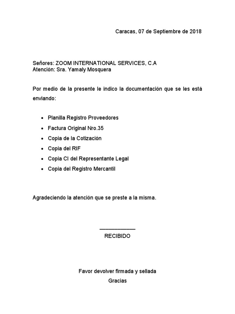 Ejemplos de Acuse de Recibo | PDF | Negocios | Finanzas y dinero