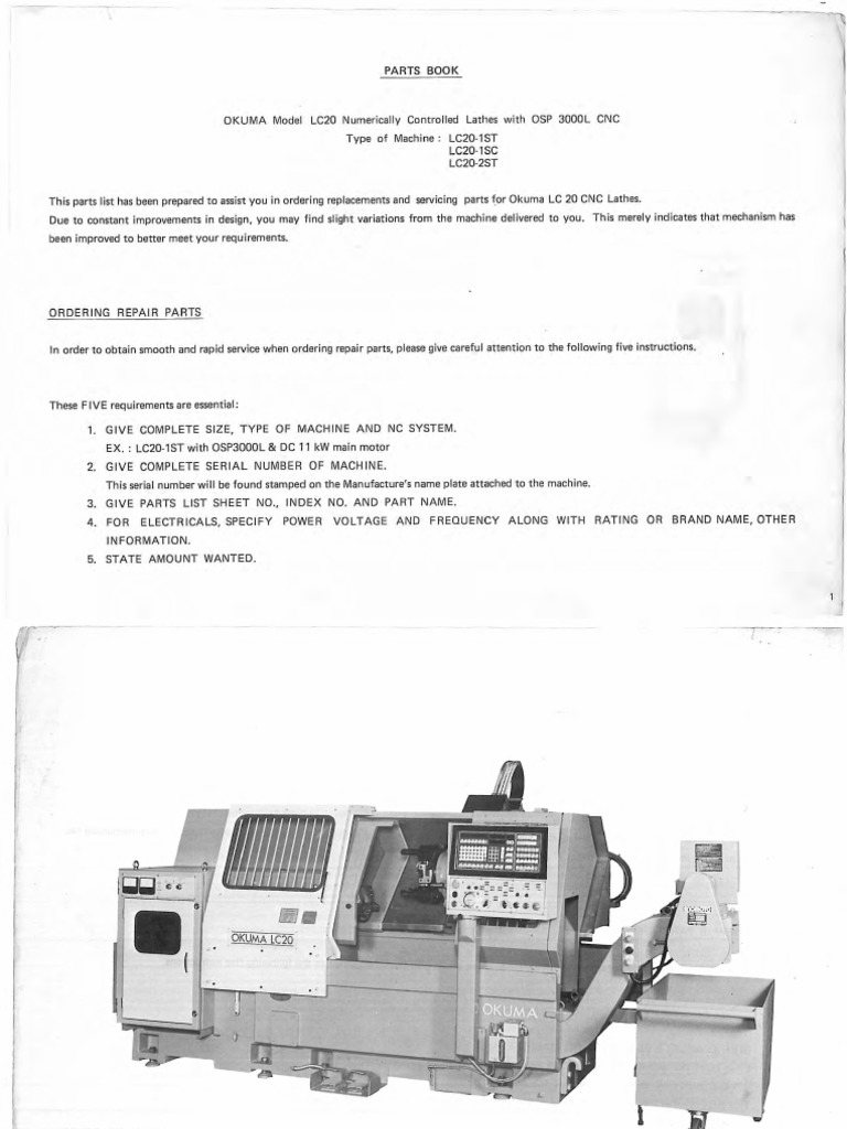 Okuma LC20 Parts Book | PDF