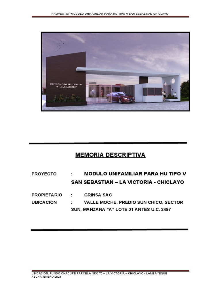 Memoria Descriptiva Arquitectura | PDF | Sectores Economicos | edificio